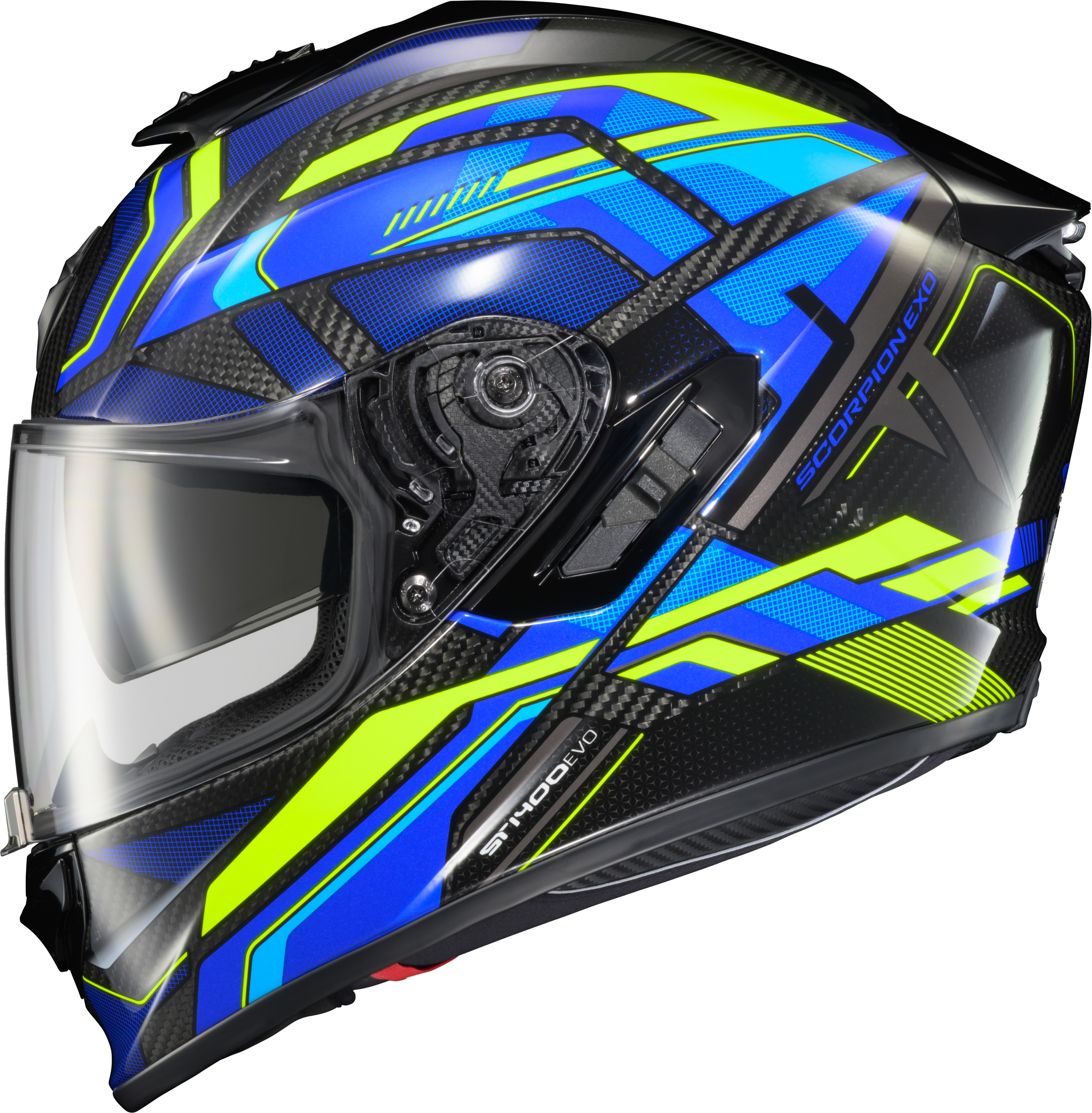 Scorpion EXO Exo St1400 Evo Carbon Helmet Hex Gloss Blue Medium – V ...