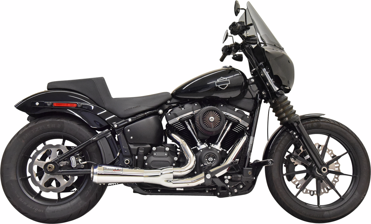 BASSANI XHAUST 2-into-1 Ripper Short Exhaust System - Chrome - 49-Stat ...