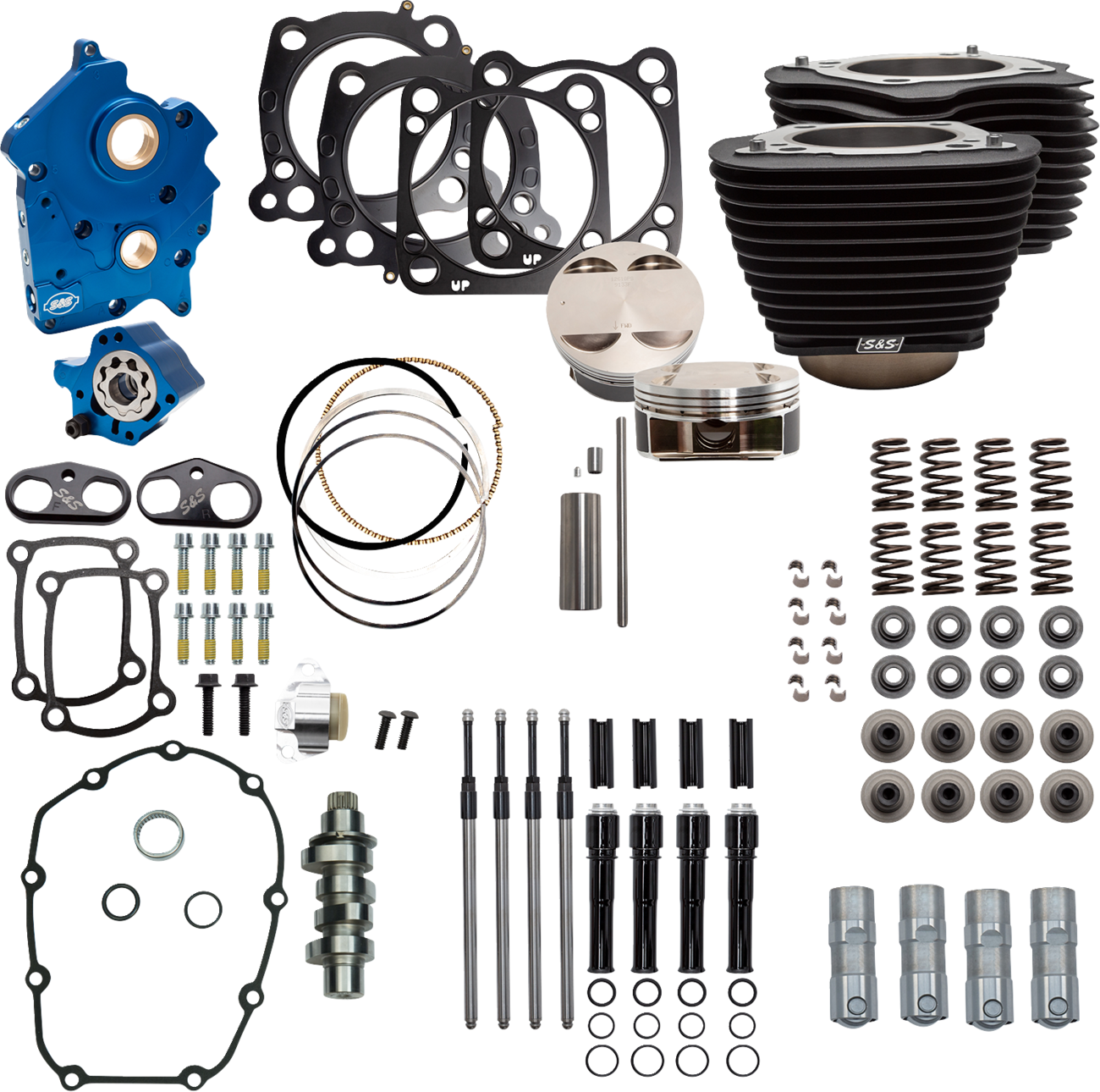 S&S CYCLE Power Pack - 4.375" Stroke - Oil Cooled - Black Granite w/Hi ...