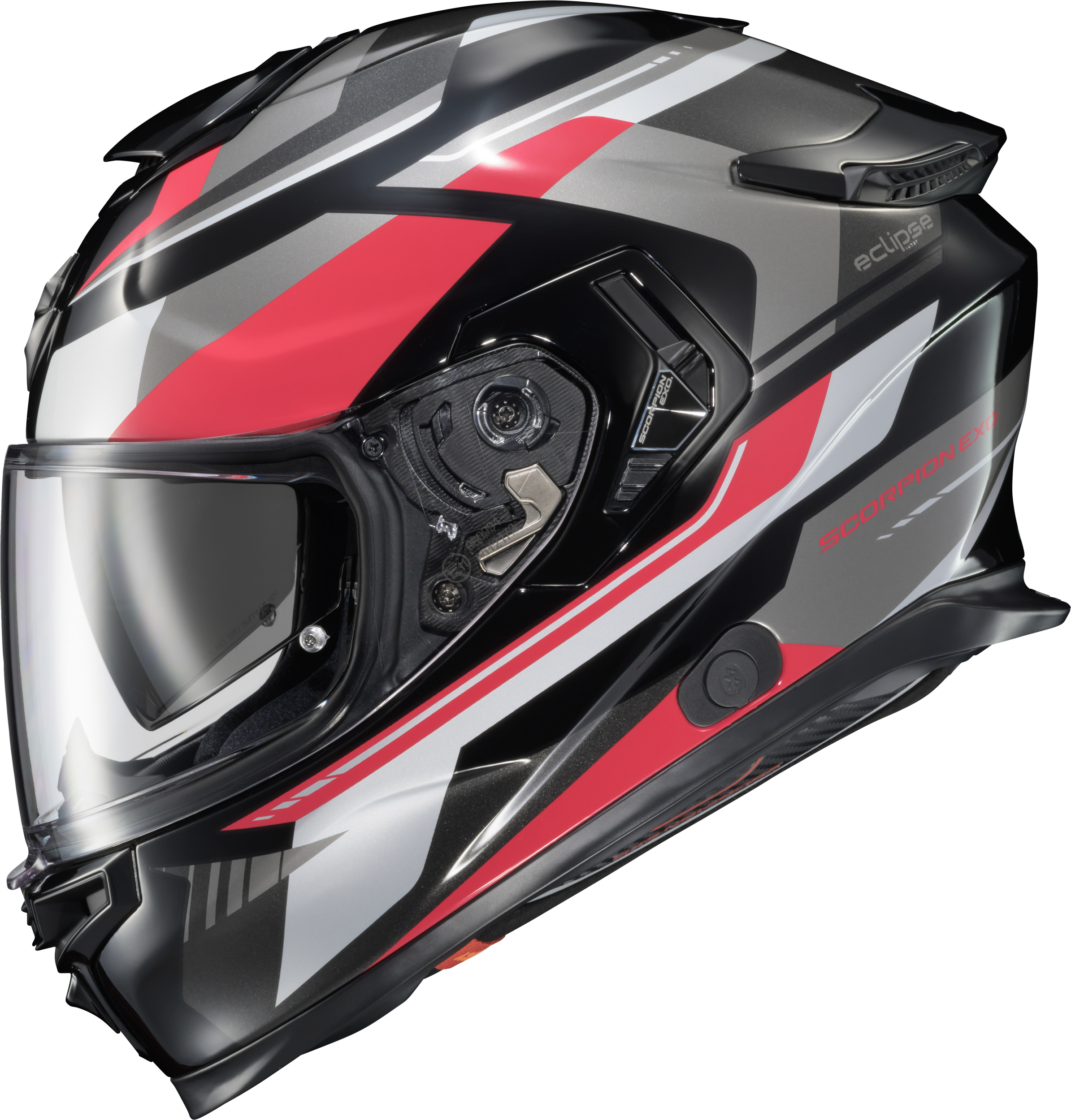 Scorpion EXO ECL-1135 Exo Eclipse Full Face Helmet in Lunar Red, White ...